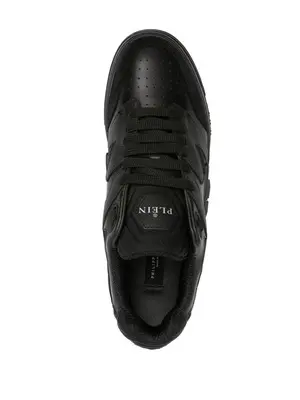 Philipp Plein Phantom Street Leather Sneakers - Black