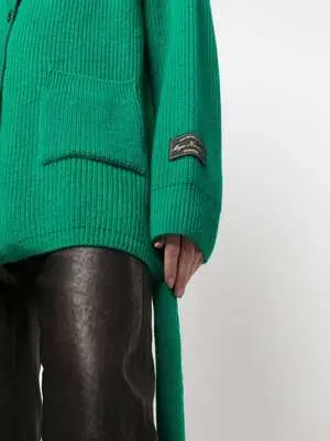 MSGM Ribbed-knit Wool-blend Cardigan