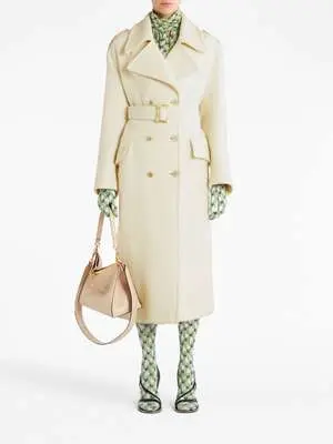 Etro Belted-waist Double-breasted Coat