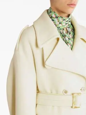 Etro Belted-waist Double-breasted Coat