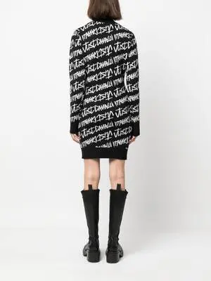 Just Cavalli Intarsia-knit Logo Dress