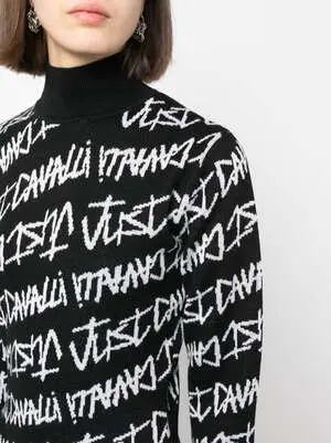 Just Cavalli Intarsia-knit Logo Dress