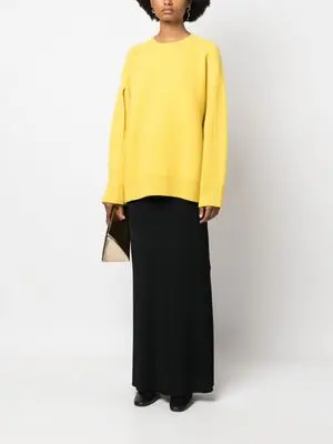 LANVIN Cape-back Knitted Jumper - Yellow