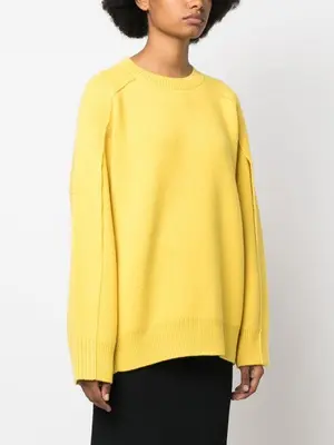 LANVIN Cape-back Knitted Jumper - Yellow