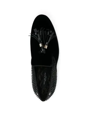 Philipp Plein Studs Velvet Loafers