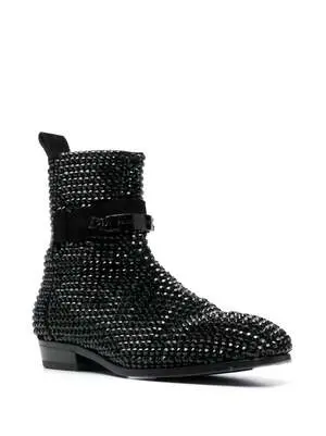 Philipp Plein Crystal-embellished Boots