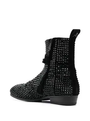 Philipp Plein Crystal-embellished Boots