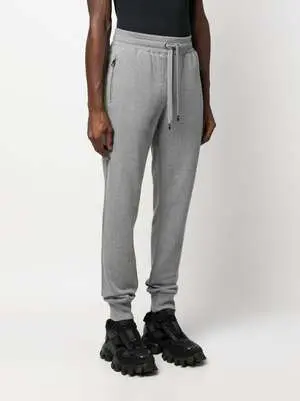 Dolce & Gabbana Drawstring Cotton Track Pants - Grey