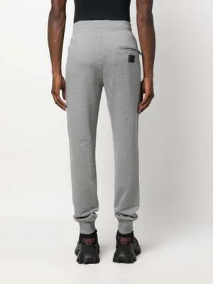 Dolce & Gabbana Drawstring Cotton Track Pants - Grey