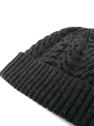 MOORER Logo-plaque Cashmere Beanie