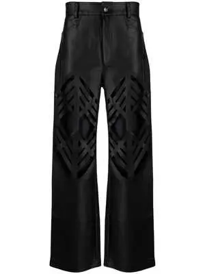 AV VATTEV Laser-cut Straight-leg Trousers