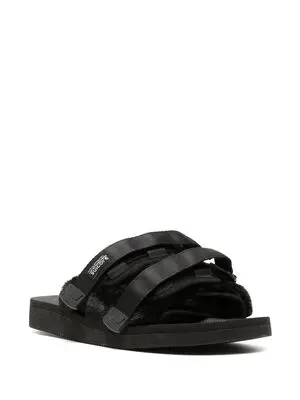 Suicoke Moto Logo-patch Slides - Black