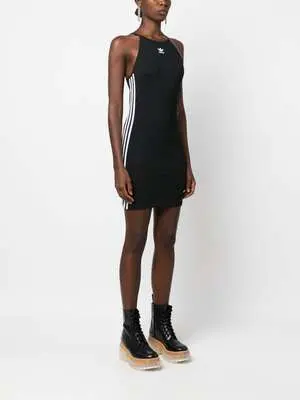 Adidas Logo-embroidered Sleeveless Dress - Black