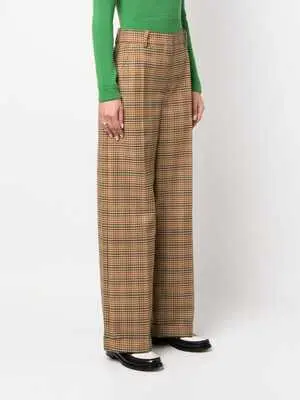 Kenzo Checked Wide-leg Trousers