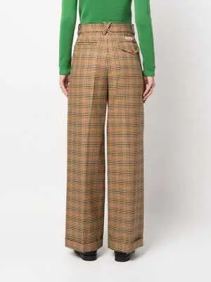 Kenzo Checked Wide-leg Trousers