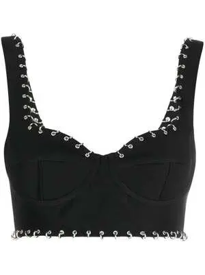 Patrizia Pepe Piercing-detail Cropped Top
