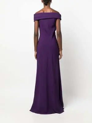 Alberta Ferretti Off-shoulder Gathered Gown