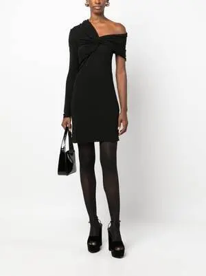 Saint Laurent Twist-front Asymmetric Minidress