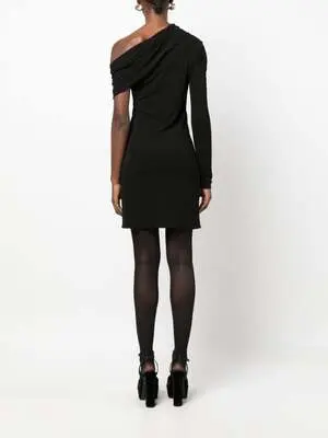 Saint Laurent Twist-front Asymmetric Minidress
