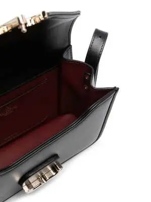 Valentino Garavani Small Letter Leather Shoulder Bag - Black