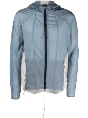 SAUL NASH Hooded Zip-up Lightweight Jacket - Blue