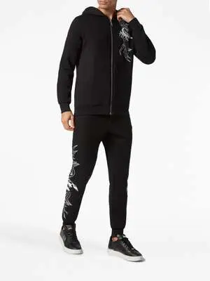 Philipp Plein Scorpion Graphic Zip-up Hoodie