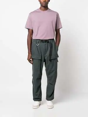 Y3 Belted-waist Straight-leg Trousers
