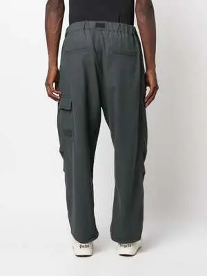 Y3 Belted-waist Straight-leg Trousers