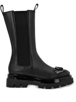 Philipp Plein Logo-plaque Leather Mid-calf Boots