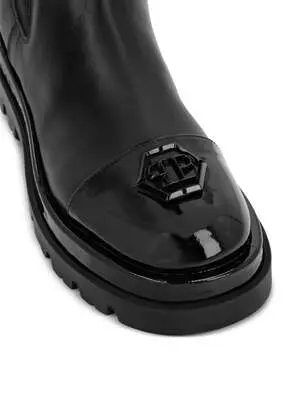 Philipp Plein Logo-plaque Leather Mid-calf Boots