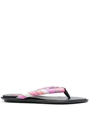 Emilio Pucci Iride-print Flip Flops - Black