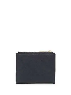 AGNES B. Bi-fold Leather Wallet - Blue