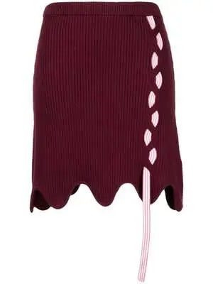 Ph5 Sofia Layered Ribbed-knit Miniskirt