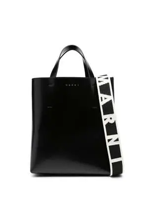 Marni Small Museo Leather Tote Bag - Black