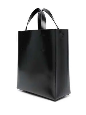 Marni Small Museo Leather Tote Bag - Black