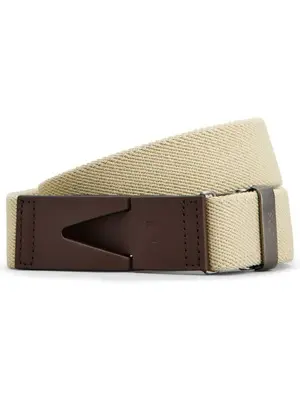 TOD'S Snap-buckle Canvas Belt - Neutrals