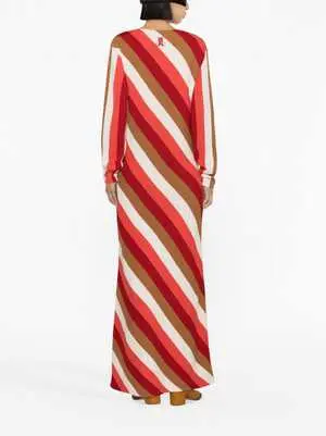 La DoubleJ Swing Striped Maxi Dress - Red