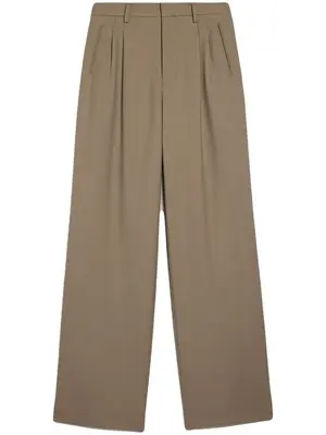 AMI Paris Wide-leg Wool Trousers