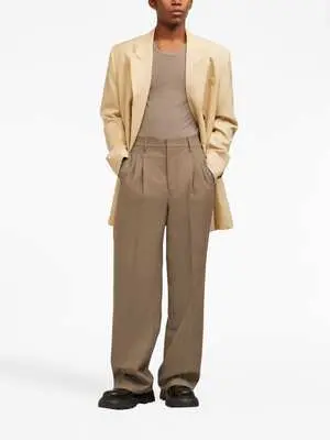AMI Paris Wide-leg Wool Trousers