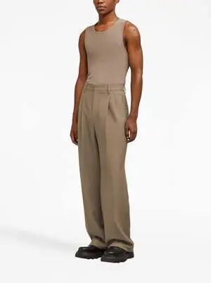 AMI Paris Wide-leg Wool Trousers