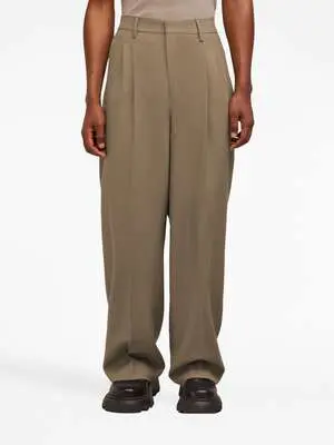 AMI Paris Wide-leg Wool Trousers