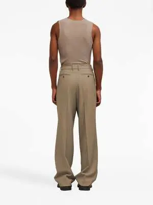 AMI Paris Wide-leg Wool Trousers