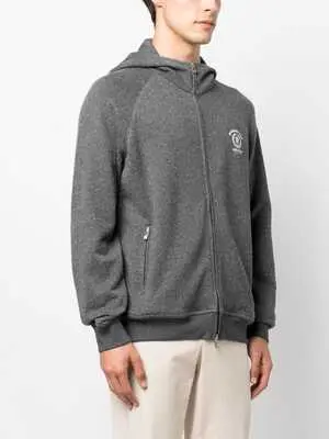 Brunello Cucinelli Logo-print Zip-up Hoodie