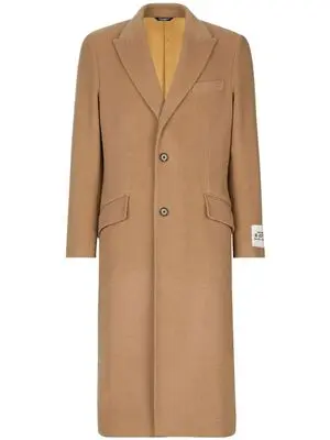 Dolce & Gabbana Single-breasted Wool Coat - Neutrals