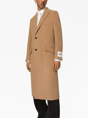 Dolce & Gabbana Single-breasted Wool Coat - Neutrals