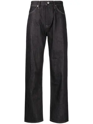 JIL SANDER Contrast-stitching Cotton Jeans - Blue
