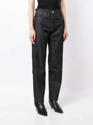 JIL SANDER Contrast-stitching Cotton Jeans - Blue