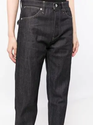 JIL SANDER Contrast-stitching Cotton Jeans - Blue