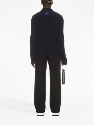 Off-White Logo-embroidered Rib-knit Jumper