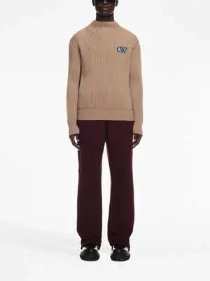Off-White Logo-intarsia Wool Jumper